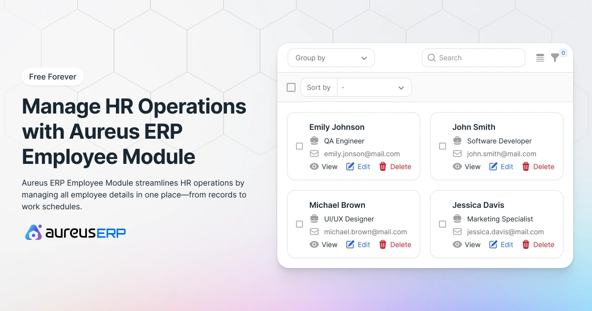HR Operations with Aureus ERP Employee Module