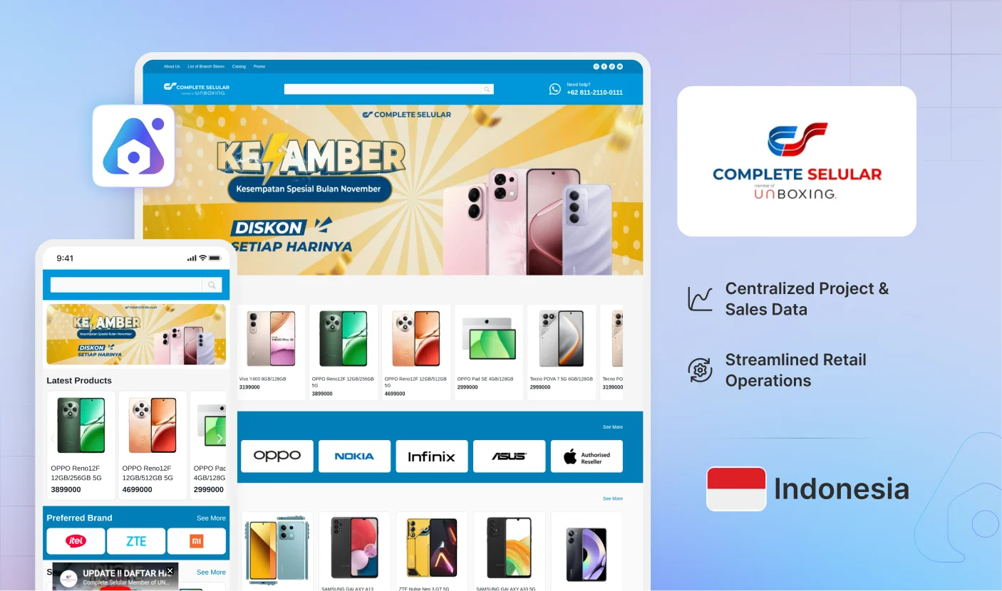 Complete Selular | Indonesian Mobile Retailer Uses Aureus ERP